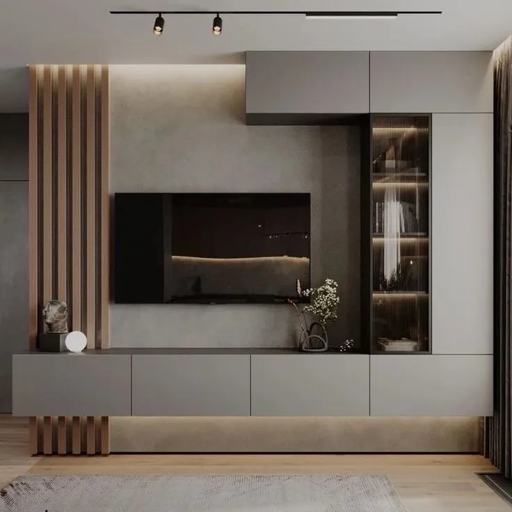 Linear Integrated TV Wall Unit - Aura Furniture